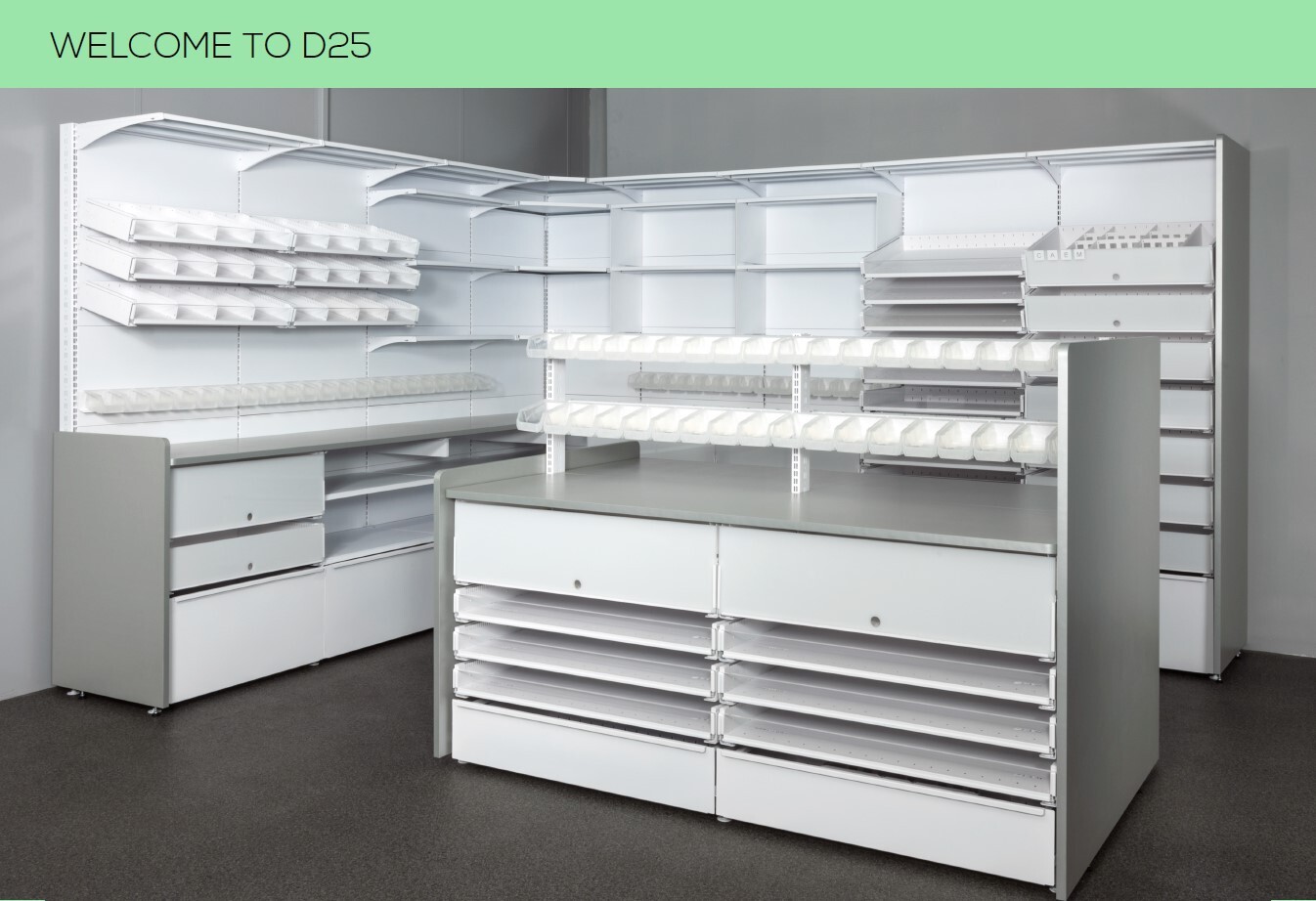 D25 Modular Dispensary System: The Solution for Pharmacies, Vet Practices, Hospitals.